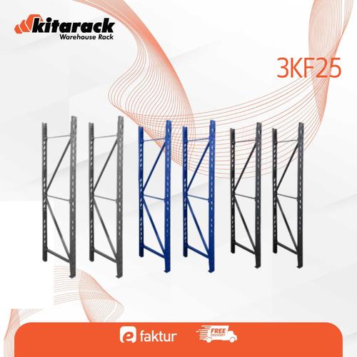 Jual Rak Gudang Besi 300kg / layer Tiang Tambahan Tinggi 2,5M - Hitam ...