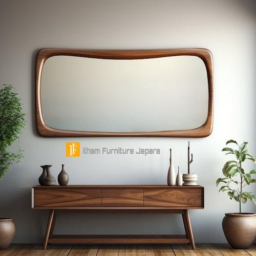 Jual Frame cermin landscape kayu jati, mirror dinding modern minimalis ...