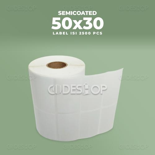 Jual Kertas Stiker Barcode 50 x 30 (2 Line) Label Semicoated 50x30 ...