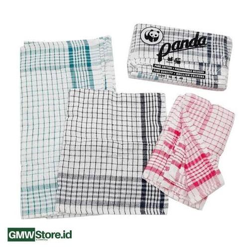Jual Serbet Kain Lap Dapur Piring Tangan Katun Motif Kotak Murah Panda ...