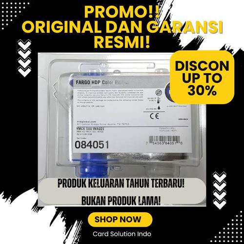Jual Ribbon warna Color YMCK YMCKH Fargo HDP5000 84051 | HDP 5000 ...