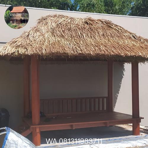 Jual saung kayu atap alang alang murah ukuran 2x3 harga satuan unit ...