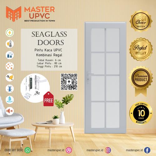 Jual Seaglass Door UPVC Pintu Kamar Mandi Aesthetic, Pintu Balkon Minimalis - Putih Hemat - Kota ...