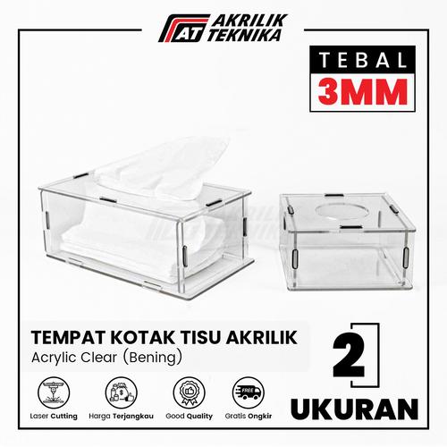 Jual KOTAK TEMPAT TISU AKRILIK / BOX TISSUE ACRYLIC BENING 2MM - Kotak ...