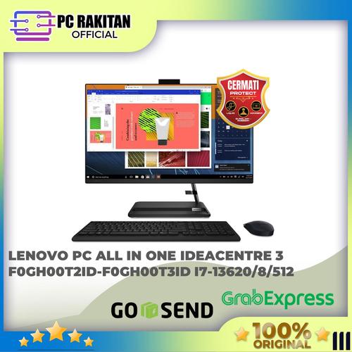 Promo LENOVO PC ALL IN ONE IDEACENTRE 3 F0GH00T2ID-F0GH00T3ID I7-13620/8/512 - Hitam, Packing ...