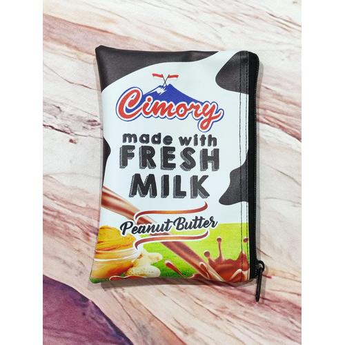 Jual Souvenir Dompet Kulit Custom Motif Cimory Fresh Milk / Pouch ...