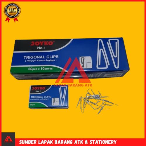 Jual trigonal clip no.1 /Paper Clip alat Penjepit Kertas Harga 1 Pak ...