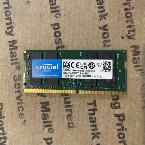 Jual RAM Laptop 32GB DDR4-3200 PC4-25600 So-Dimm Merk CRUCIAL by MICRON ...