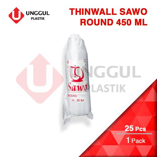 Jual THINWALL SAWO ROUND @450 ML / Pack - Jakarta Utara - Unggul Plastik Official | Tokopedia