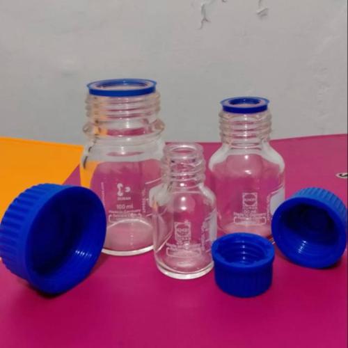 Jual Laboratory Bottle 25 ml Duran. Botol Lab. Botol Tutup Biru 25 ml ...