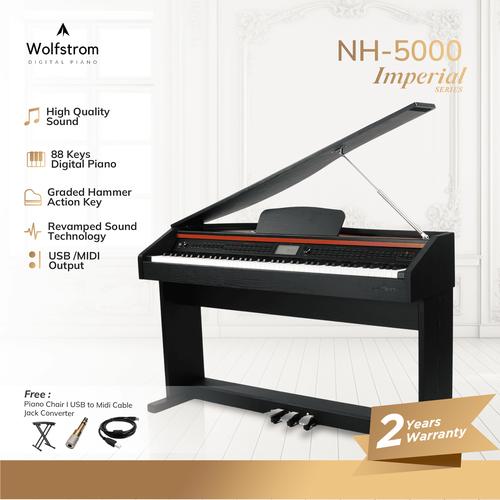 Promo Wolfstrom NH-5000 Imperial Series Digital Piano Graded Hammer ...