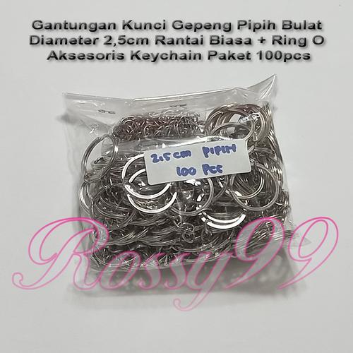 Jual Ring Gantungan Kunci Rantai Biasa Plus Ring O Model Pipih Gepeng ...