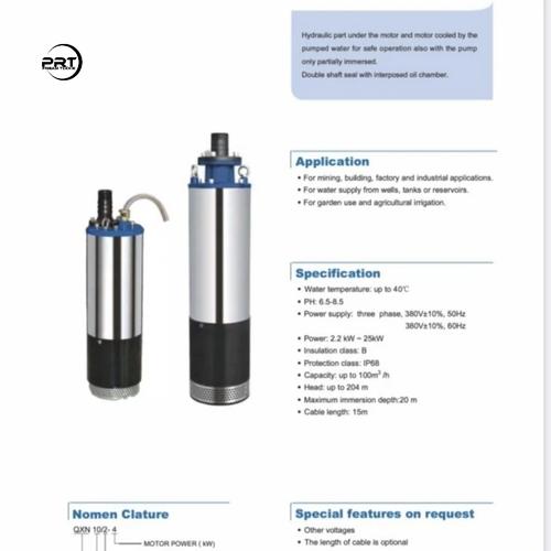 Jual Pompa Celup Submersible Rotor QXN 20/3-11 15 hp Pompa Tambang Emas ...