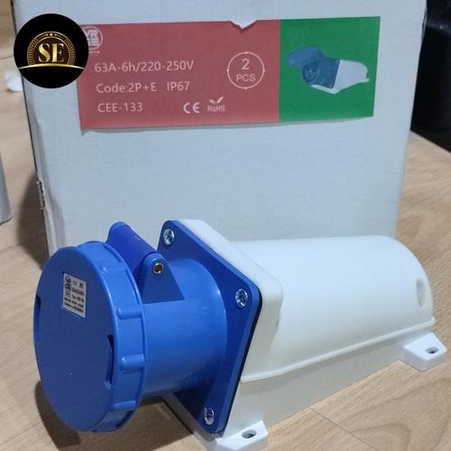 Jual Industrial Surface Socket 3 Pole 63 A CEE 133 3Pin Stop Kontak Genset - Jakarta Barat ...