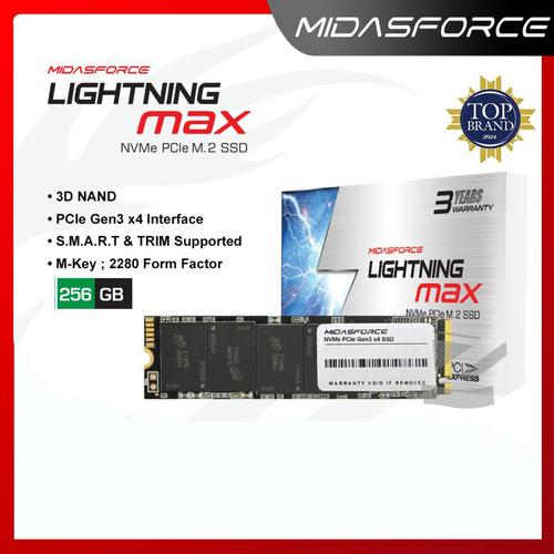 Jual SSD M.2 NVME 256GB Midasforce Lightning Max PCIe Gen3 x4 - 128GB ...