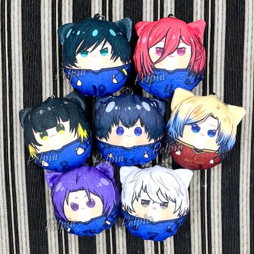 Jual boneka anime plush blue lock manjuu neko plushie rin isagi nagi ...