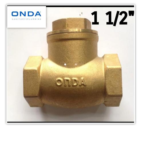 Jual Check valve ONDA 1 1/2" 1,5 inch kuningan Tabok klep swing check ...