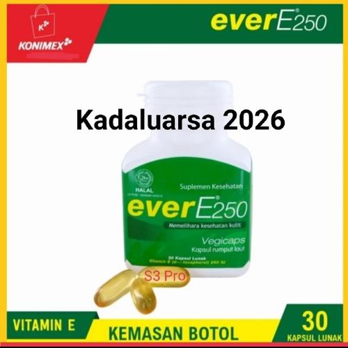 Jual Vitamin E 250 iu Ever E 1 strip (6 kapsul). Vit E 250 iu - Botol ...