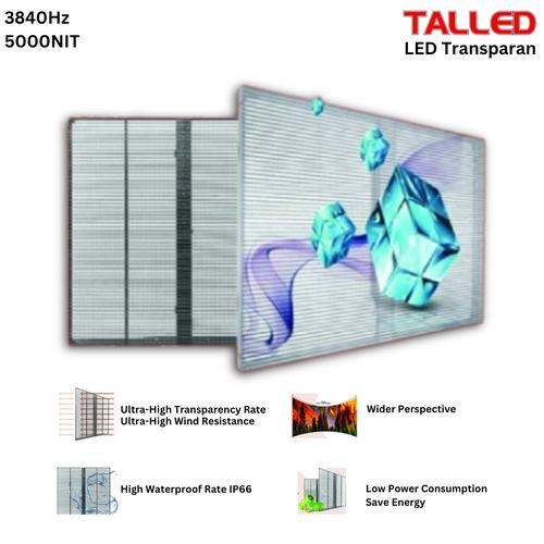 Jual PAKET JADI VIDEOTRON OUTDOOR LED TRANSPARAN TALLED 5000NIT 3840HZ ...