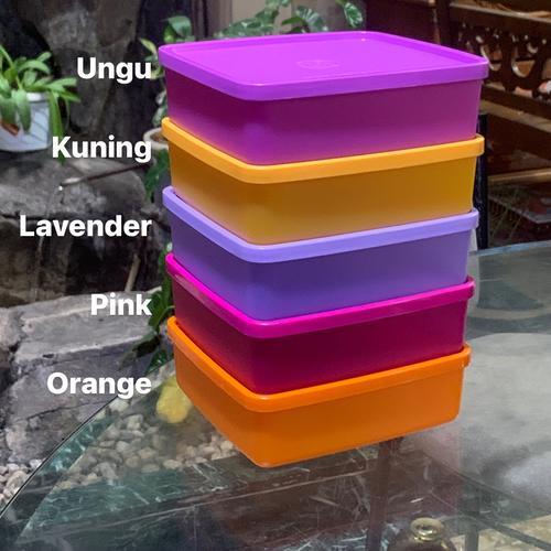 Jual Kotak Makan Tupperware Square Away Lunch Box Tempat Bekal - Biru ...