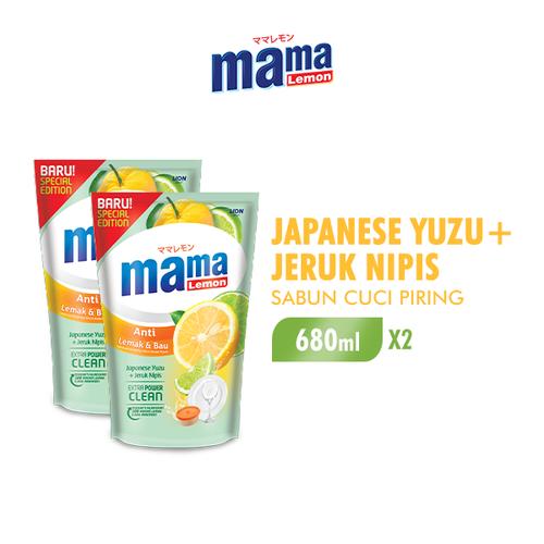 Promo Mama Lemon Sabun Cuci Piring Yuzu & Jeruk Nipis Anti Lemak&Bau 680ml x 2 Pcs - Kab. Bekasi ...