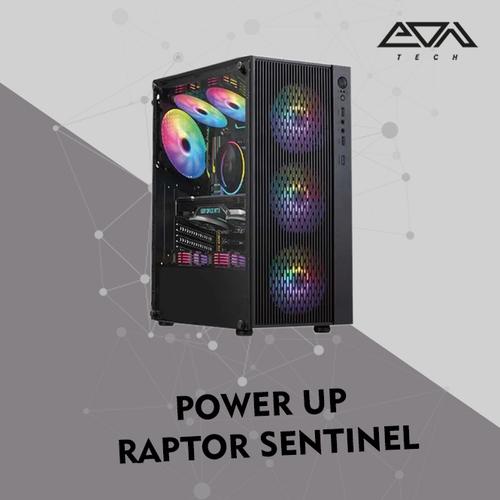 Jual Power Up Raptor Sentinel PC Gaming Case | Casing ATX Free 3Fan RGB ...