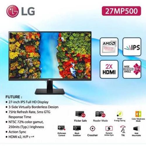 Jual Lg 27Mp500 B 27 Inch Full Hd Freesync Ips Monitor Hdmi Port - Kota ...