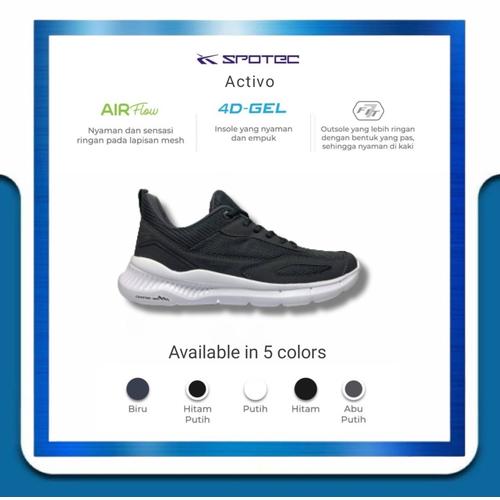 Jual SPOTEC Sepatu Student Activo Abu Tua - Putih - 46 - Kab. Sidoarjo ...