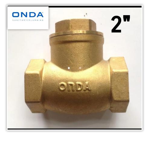 Jual Check valve ONDA 2" inch kuningan Tabok klep swing check valve ...