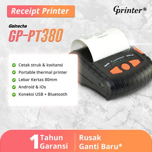Jual PRINTER PORTABLE STRUK THERMAL / RESI GP-PT380 USB BLUETOOTH ...
