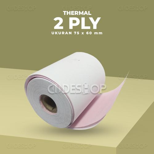 Jual Kertas NCR Ukuran 75x60 mm ( 2 Ply ) Struk Printer Dot Matrix ...