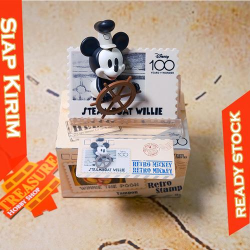 Jual Blindbox Disney 100 Years Mickey Mouse Retro Stamp Blind Box ...