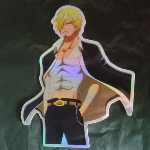 Jual Stiker Hologram Anime One Piece Sanji sticker laptop casing hp ...
