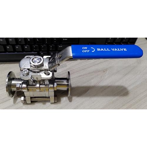 Jual BALL VALVE SANITARY SPV SS316L 3-PIECE BODY 1" CLAMP FERRULE ...