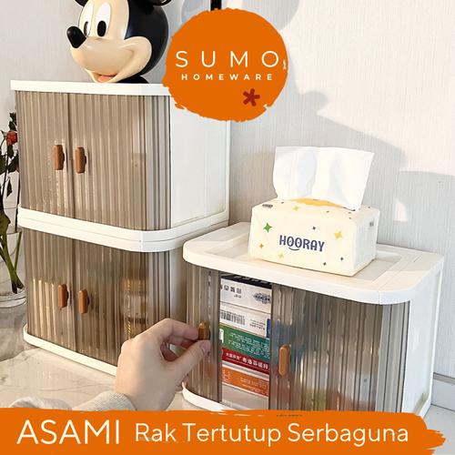 Promo SUMO - ASAMI Penyimpanan Kamar Estetis Box Sliding Peralatan ...