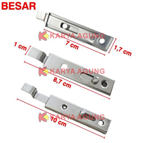 Jual Grendel Bengkok Pintu Lemari 3" (7cm) BESAR / Slot Selot Kunci ...