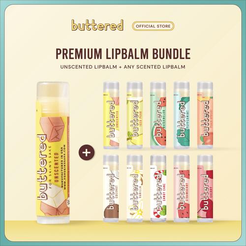Promo Buttered - Scented & Unscented Bundle / Premium Lip Balm SPF 15 ...