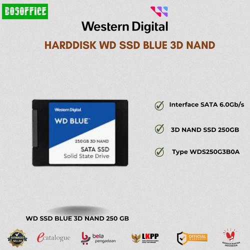 Jual Harddisk WD Blue 3D NAND SSD 250GB - WDS250G3B0A - OFFICIAL ...