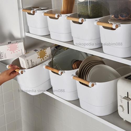 Promo Kotak Kontainer Bak Storage Tempat Penyimpanan Barang Handle Kayu ...