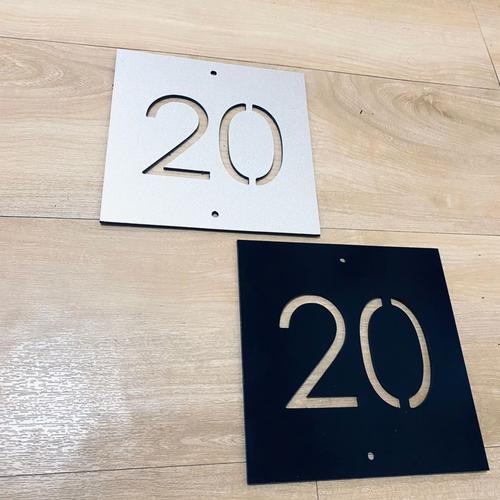 Jual Nomor Pintu Kost ACP Tebal 3mm Uk. 15 x 15 cm Bisa Custom Angka ...