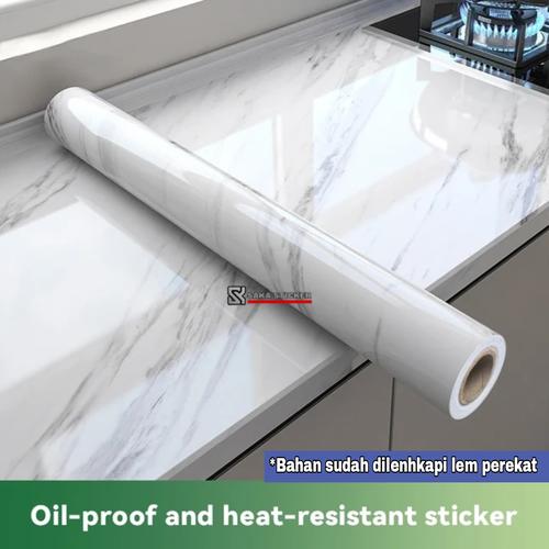 Jual Wallpaper Dinding Dapur Wall Sticker Marmer Stiker Anti Panas ...