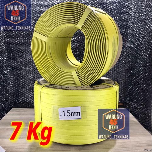 Jual TALI STRAPING STRAPPING BAND PLASTIK KUNING 15MM MANUAL HEAVY DUTY ...