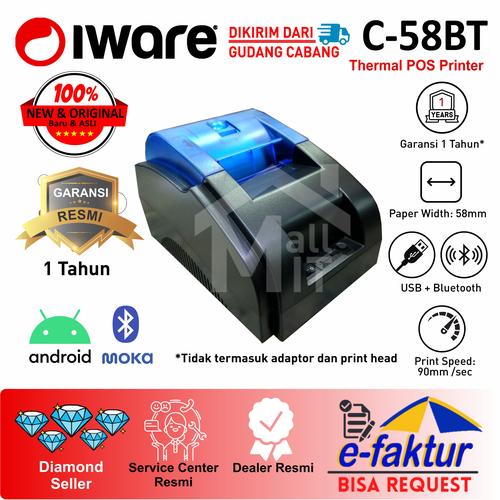Jual Printer kasir IWARE XPRINTER BLUETOOTH XP58IIZ C58BT Android ...