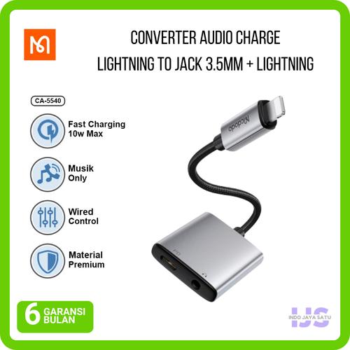 Jual MCDODO CA-5540 Converter Lightning To Jack 3.5mm + Lightning Splitter - Jakarta Barat ...