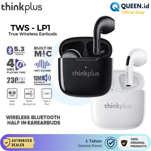 Jual ThinkPlus LP1 TWS True Wireless Earbuds Headset Bluetooth 5.3 HiFi Sound With Mic - Hitam ...