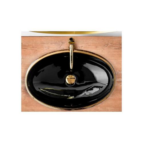 Jual Wastafel Gold Hitam/Wastafel mewah/Wastafel Motif Hitam Black Gold ...