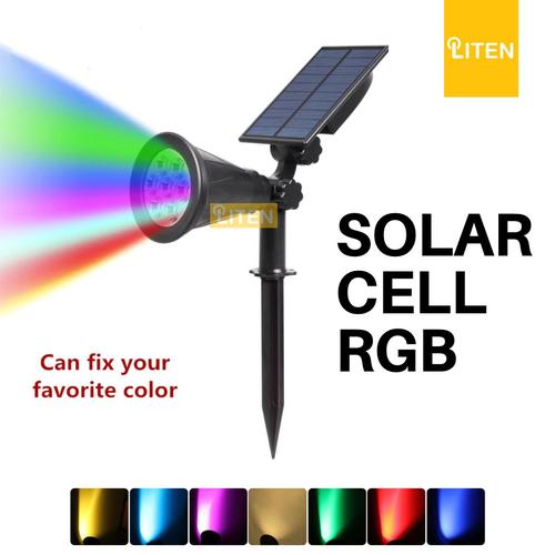 Jual SOLAR CELL RGB Lampu Taman Tancap / Sorot Taman Tenaga Surya 2w 2 ...