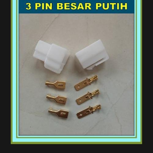 Jual Socket Motor 3 pin Besar Soket kabel Konektor 3 pin 1 Set + Skun ...
