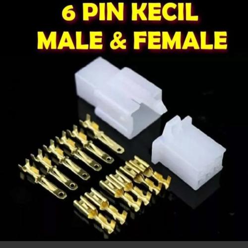 Jual Socket Motor 6 pin kecil/Soket konektor kabel 6 pin + Skun (set ...