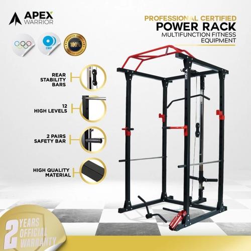 Jual Apex Warrior Power Rack Bundle Cage Barbell Plat Beban Home Gym ...